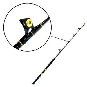 EatMyTackle 50 Wide 2 Speed Fishing Reel with 100-120 Pound Tournament Rod