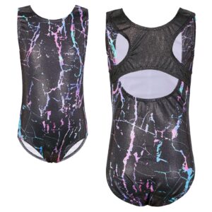 tfjh e gymnastics leotards girls ballet dance apparel practice outfits 8-9y black line 10a