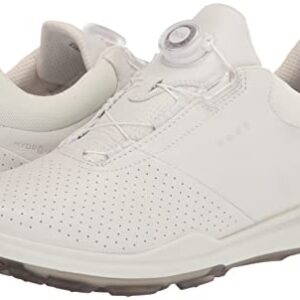 ECCO Men's Biom Hybrid 3 BOA Hydromax Water Resistant Golf Shoe, White, 10-10.5