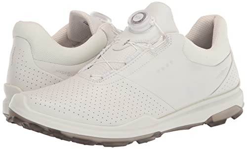 ECCO Men's Biom Hybrid 3 BOA Hydromax Water Resistant Golf Shoe, White, 10-10.5