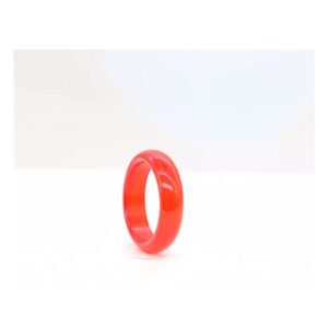 MIFYNN Carnelian Crystal Rings For Women Natural Carnelian Gemstone Band Ring Carnelian Smooth Round Donut Ring For Women (8)