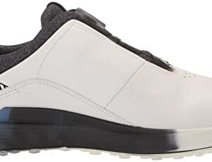 ECCO Men's S-Three BOA Gore-TEX Waterproof Hybrid Golf Shoe, White/Regatta, 12-12.5