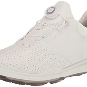 ECCO Men's Biom Hybrid 3 BOA Hydromax Water Resistant Golf Shoe, White, 10-10.5