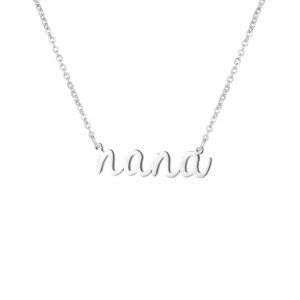 Yafeeso Solid Gold 10K 14K 18K Mom Grandmother Necklace Mama Nana Pendant Necklace Grandma Gift Necklace Birthday Gifts for Grandma from Grandkid