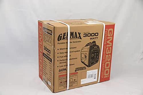 GENMAX Portable Generator,3200W Ultra-Quiet Gas Engine & RV Ready, EPA Compliant, Eco-Mode Feature, Ultra Lightweight for Backup Home Use & Camping (GM-3200i)