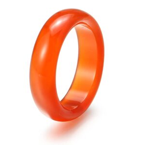 mifynn carnelian crystal rings for women natural carnelian gemstone band ring carnelian smooth round donut ring for women (8)