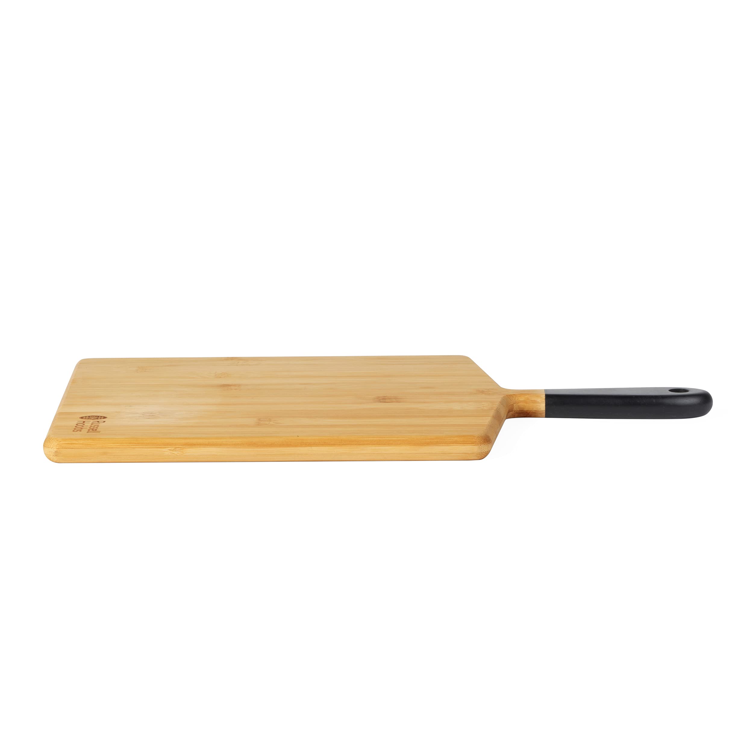 Russell Hobbs RH01692BEU7 Opulence Chopping and Serving Board, Bamboo, Black Painted Handle, Strong and Durable, 40cm Board, Ideal for Charcuterie Platters, Meats, Fruit, Cheese and Crackers