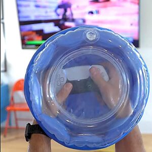 ZARUP Rage Quit Protector, 360 Degree Protective Container, Gaming Controllers with Device Protector, Transparent Inflatable Gaming Controller Cover, for Protect Controllers from Gamer Rage Blue