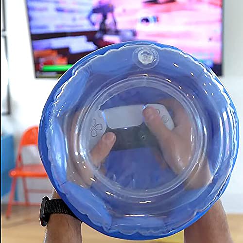 ZARUP Rage Quit Protector, 360 Degree Protective Container, Gaming Controllers with Device Protector, Transparent Inflatable Gaming Controller Cover, for Protect Controllers from Gamer Rage Blue