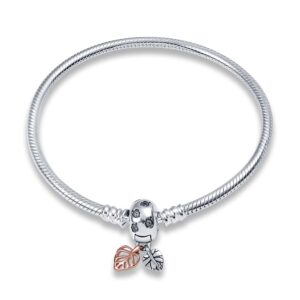 kunsir 925 sterling silver snake chain bracelet with lucky leaf charm bracelets for women teen