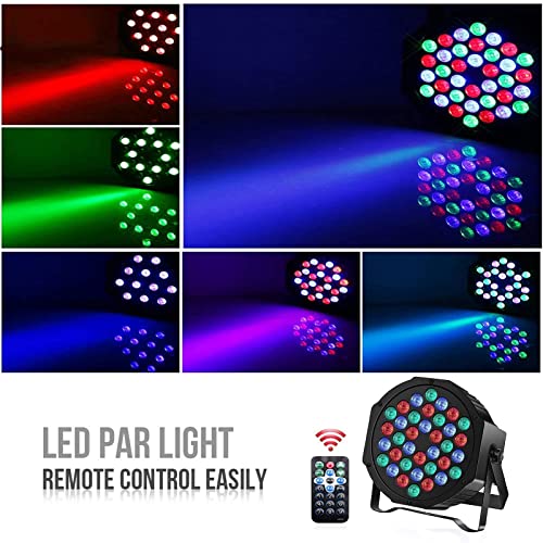 ZEMOJ Par Lights, LED Stage Lighting with Remote Control & DMX, 7 Channel Party Lights for DJ Disco Church Birthday Dance, 8 Packs