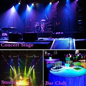 ZEMOJ Par Lights, LED Stage Lighting with Remote Control & DMX, 7 Channel Party Lights for DJ Disco Church Birthday Dance, 8 Packs