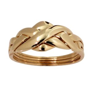 palmbeach 10k yellow gold braided puzzle ring sizes 5-10 size 10