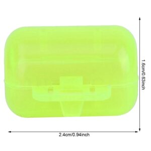 SUNGOOYUE 50pcs Fishing Hook Box, Portable Fluorescent Yellow Squid Lure Hook Cover Case Organizer Grid Box for Hook Bait(S)