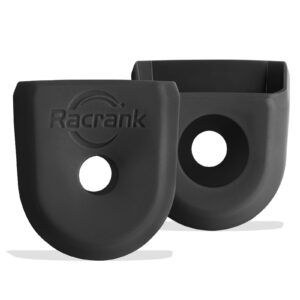 racrank universal crank boots, crank protectors for bicycle cranks, crank boot protectors for mountain bike road bike, pack of 2 - black