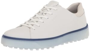 ecco men's golf tray hydromax water resistant shoe, white/blue depths, 9-9.5