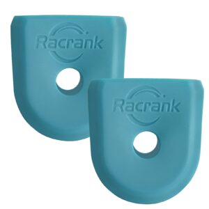 racrank universal crank boots, crank protectors for bicycle cranks, crank boot protectors for mountain bike road bike, pack of 2 - turquoise