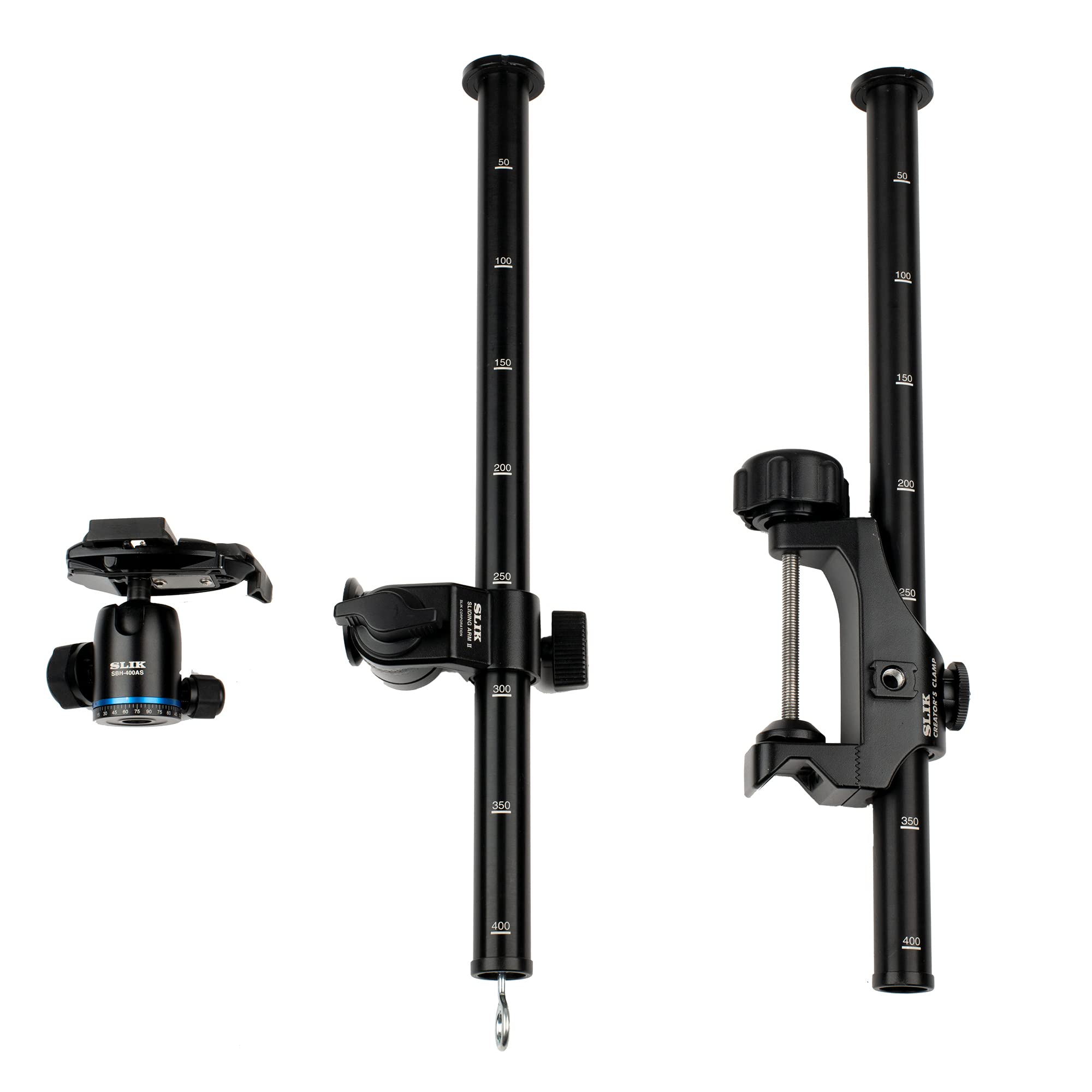 SLIK Creator's Series: Complete Studio Kit w/Clamp, Sliding Arm II, and SBH400 Ball Head, Black (618-762)