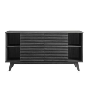 Modway Render 63" Mid-Century Modern Sideboard Buffet Table or TV Stand in Charcoal