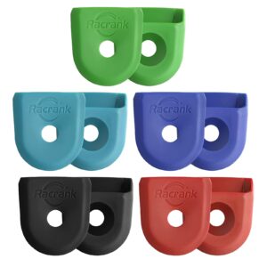 racrank crank boot protectors combo multiple color, bicycle crank arm protectors, universal crank boots for mountain bike road bike, pack of 10