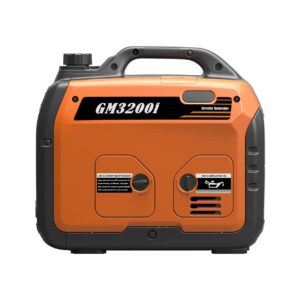 GENMAX Portable Generator,3200W Ultra-Quiet Gas Engine & RV Ready, EPA Compliant, Eco-Mode Feature, Ultra Lightweight for Backup Home Use & Camping (GM-3200i)