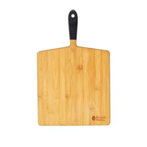 russell hobbs rh01692beu7 opulence chopping and serving board, bamboo, black painted handle, strong and durable, 40cm board, ideal for charcuterie platters, meats, fruit, cheese and crackers