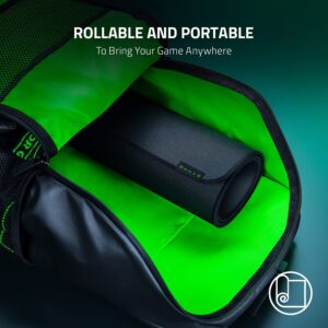 Razer Strider Hybrid Mouse Mat with a Soft Base & Smooth Glide: Firm Gliding Surface - Anti-Slip Base - Rollable & Portable - Anti-Fraying Stitched Edges - Water-Resistant - Large