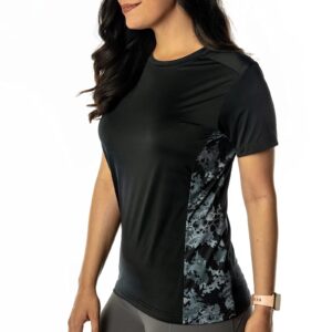 sg edge women's camouflage short sleeve t-shirt, black, x-large