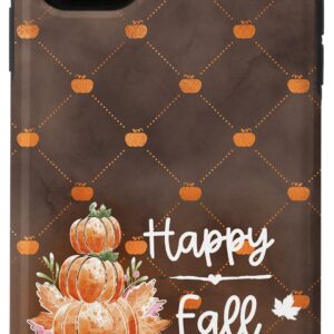 iPhone 11 Happy Fall Orange Pumpkin brown Pattern - Autumn leaves Case