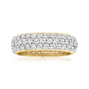 ross-simons pave diamond eternity band in 14kt gold