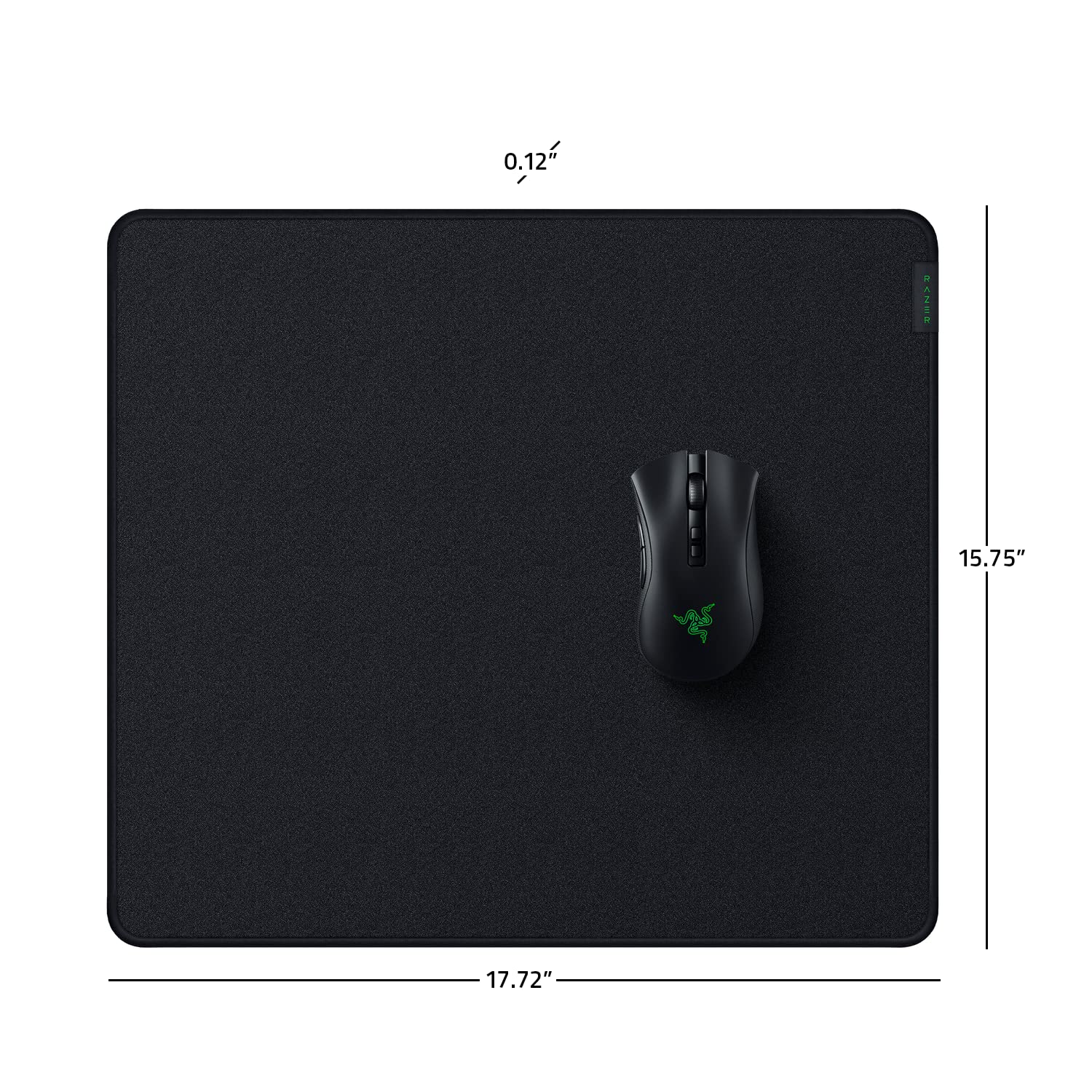 Razer Strider Hybrid Mouse Mat with a Soft Base & Smooth Glide: Firm Gliding Surface - Anti-Slip Base - Rollable & Portable - Anti-Fraying Stitched Edges - Water-Resistant - Large