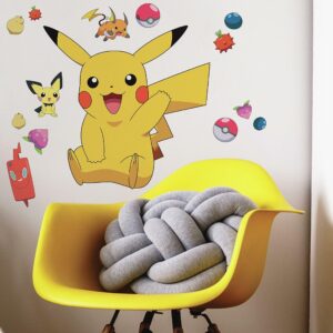 roommates rmk4821gm pikachu giant peel and stick wall decals