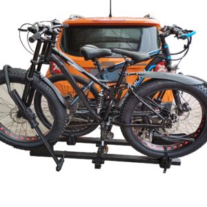 MAXXHAUL 50606 Hitch Style 2-Bike Carrier Platform Style Rack for Standard, Fat Tire, Electric Bikes 2" Hitch Receiver - 66 lbs Weight Capacity Per Bike