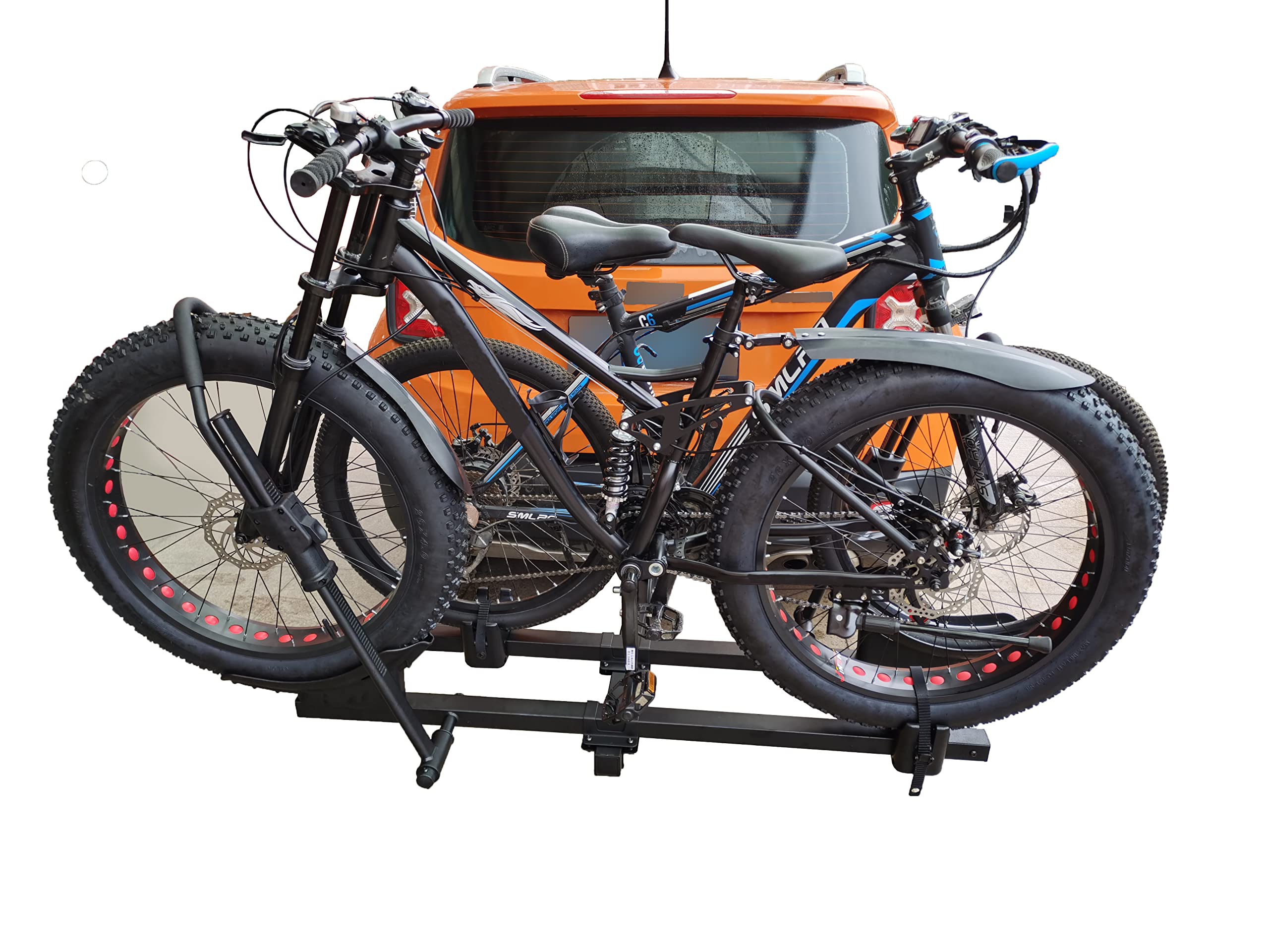 MAXXHAUL 50606 Hitch Style 2-Bike Carrier Platform Style Rack for Standard, Fat Tire, Electric Bikes 2" Hitch Receiver - 66 lbs Weight Capacity Per Bike