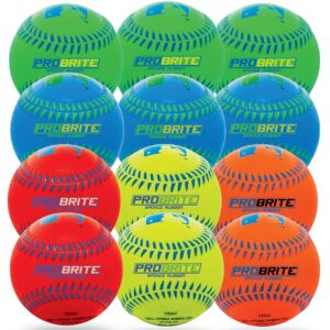 franklin sports - pro brite - neon rubber teeball - mlb - youth tball - baseball + softball - indoor & outdoor use