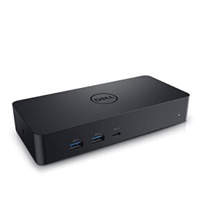 dell universal dock - d6000s, equipped with usb-c/usb-a powershare options, connect upto three 4k displays, led indicator, black