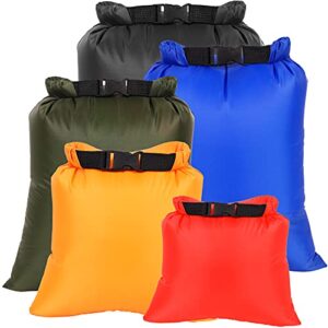 ucolofun dry bags waterproof set, 5 packs ultralight waterproof bags small stuff sack water proof bag dry packs, outdoor dry bag keep gear dry for backpacking hiking boating camping travel