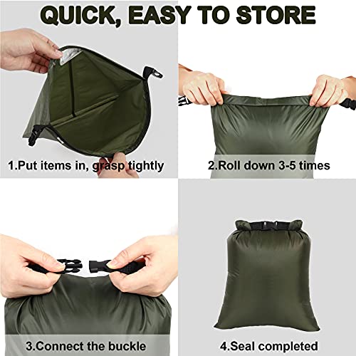 Ucolofun Dry Bags Waterproof Set, 5 Packs Ultralight Waterproof Bags Small Stuff Sack Water Proof Bag Dry Packs, Outdoor Dry Bag Keep Gear Dry for Backpacking Hiking Boating Camping Travel