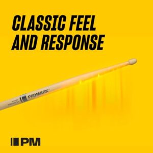 Promark Drum Sticks - 5A Drumsticks - Rebound - Made from Hickory Wood - Drum Accessories - Acorn Tip Drum Sticks -3 Pairs of Rebound 5A + 1 Pair of FireGrain 5A