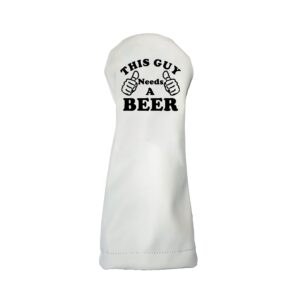 this guy needs a beer sunfish leather driver golf headcover