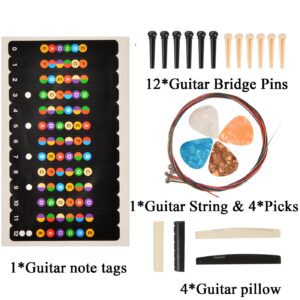 74 Pcs Guitar Tools Kits Repair Setup Maintenance Adjustments Cleaning DIY for Electric Guitar, Ukulele, Bass Banjo & Other Stringed Instruments Beginner Professionals Luthier Easy Use GAT-188