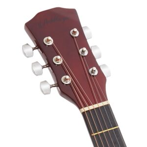 Ashthorpe 41-inch Beginner Cutaway Acoustic Guitar Package (Red), Full Size Basic Starter Kit w/Gig Bag, Strings, Strap, Tuner, Picks