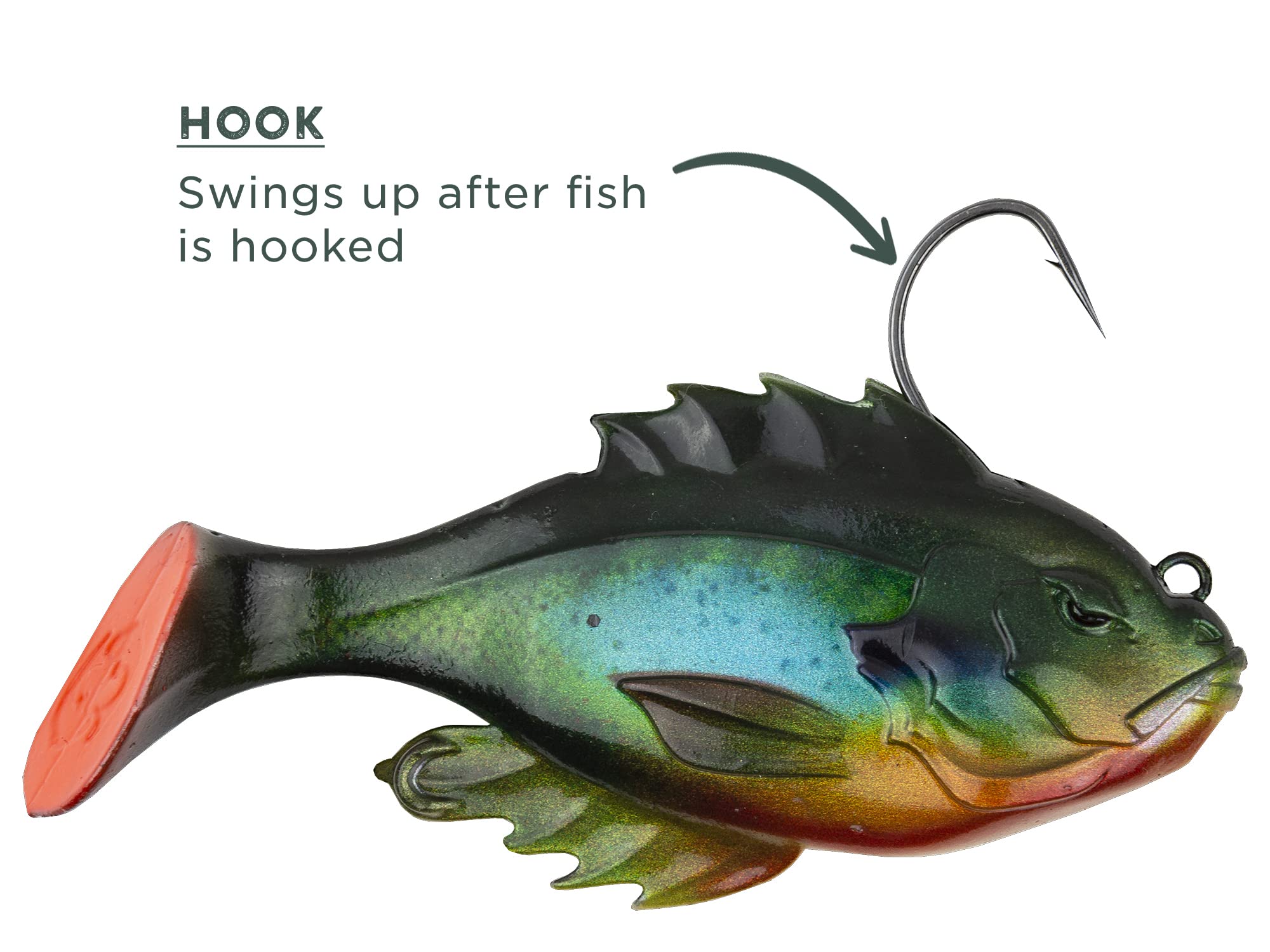 Catch Co 10,000 Fish Head Hunter 3.25" Soft Swimbait (Lavalamp)