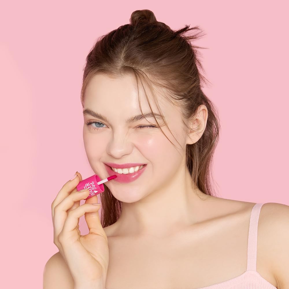 ETUDE Dear Darling Water Tint Strawberry Ade (21AD) | Bright Vivid Color Lip Tint with Moisturizing Pomegranate & Grapefruit Extract to Hydrate your Lips