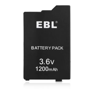 ebl 3.6v lithium ion rechargeable battery pack 1200mah（real capacity） replacement battery compatible with sony psp 2000/3000 psp-s110 console