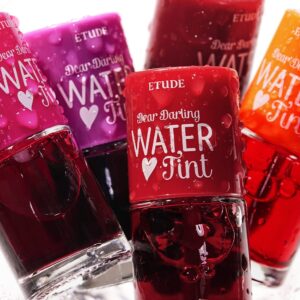 ETUDE Dear Darling Water Tint Strawberry Ade (21AD) | Bright Vivid Color Lip Tint with Moisturizing Pomegranate & Grapefruit Extract to Hydrate your Lips