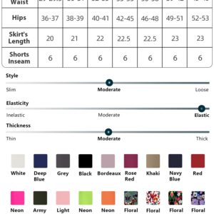 Cakulo Athletic Skorts for Woman Drawstring Knee Length Swim Golf Tennis Skirts Pocket Casual High Waist Skirt Black S