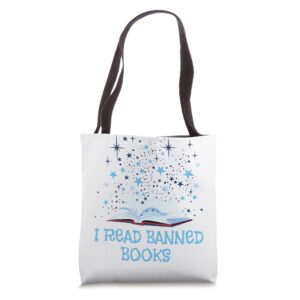 bibliophile book nerd i read banned books tote bag