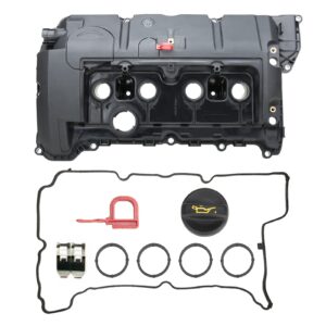 mitzone cylinder head valve cover compatible for 2007-2015 mini cooper base r55-r61 non-s n16/n12 1.6l replace 11127646554