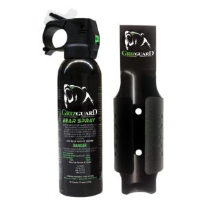 griz guard bear spray & griz guard holster - strongest formula allowed by epa (7.9 oz)